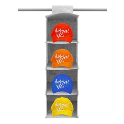 Cina 4 Shelf Felt Foldable Hanging Closet Organizer For Hat Storage in vendita
