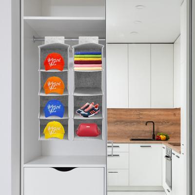 Cina 4 Shelf Felt Foldable Hanging Closet Organizer For Hat Storage in vendita