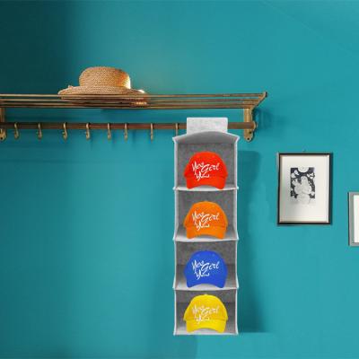 Cina 4 Shelf Felt Foldable Hanging Closet Organizer For Hat Storage in vendita