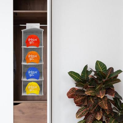 Cina 4 Shelf Felt Foldable Hanging Closet Organizer For Hat Storage in vendita