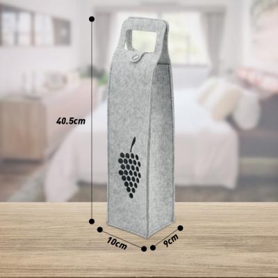 中国 Custom Pattern Felt Wine Tote Bag Non Woven 750ml Wine Bottle Bag For Christmas Festival 販売のため