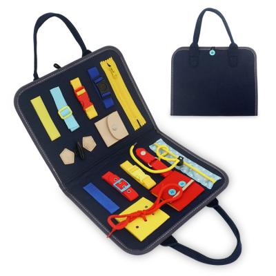 Cina Felt Busy Board Montessori Toys for Toddler, Montessori Educational Busy playboard with latches in vendita
