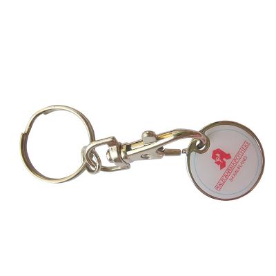 Cina Custom Supermarket Metal Token Coins Shopping Cart Trolley Token Keychain in vendita
