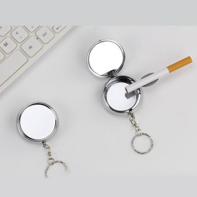 Cina Portable Custom Round Ashtray Keychain Creative Stainless Steel in vendita
