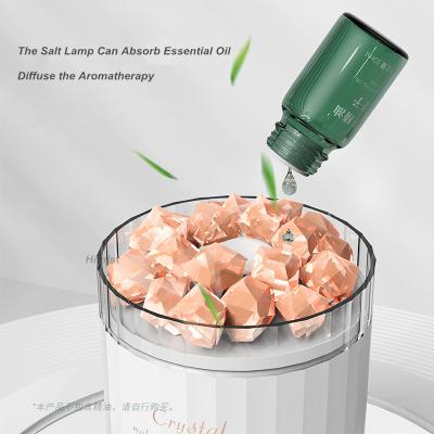 Cina Portable Crystal Himalayan Salt Lamp Ultrasonic Air Humidifier With Soothing Atmosphere Lamp in vendita