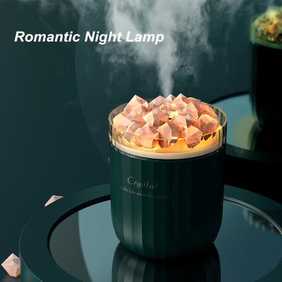 Cina Portable Crystal Himalayan Salt Lamp Ultrasonic Air Humidifier With Soothing Atmosphere Lamp in vendita