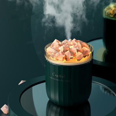 Cina Portable Crystal Himalayan Salt Lamp Ultrasonic Air Humidifier With Soothing Atmosphere Lamp in vendita