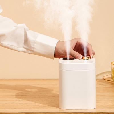中国 LED Light Heavy Fog Ultrasonic USB Home Air Humidifier 1000ML Double Nozzle Cool Mist Warm 販売のため