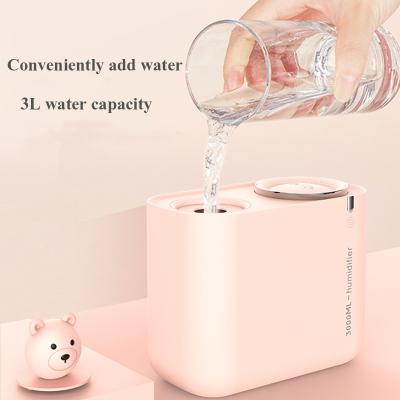 Cina 3000ML Dual Spray Ultrasonic Atomizer Large Capacity Home Office Air Humidifier Cool Mist Maker in vendita