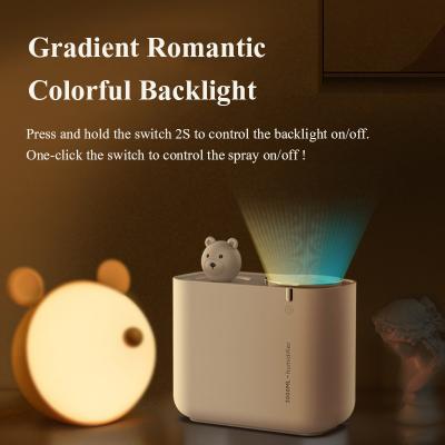 Cina 3000ML Dual Spray Ultrasonic Atomizer Large Capacity Home Office Air Humidifier Cool Mist Maker in vendita