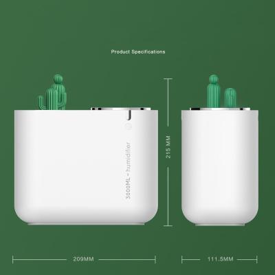 Cina 3000ML Dual Spray Ultrasonic Atomizer Large Capacity Home Office Air Humidifier Cool Mist Maker in vendita