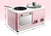 China 3 In 1 Automatic Breakfast Maker Machine Coffee Frying Pan Mini Oven for sale