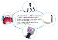 China Portable video laryngoscope with 3pcs reusable blade for sale