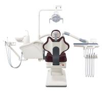 China Class II Dental Unit Chair Grey With Rotatable Unit Box for sale