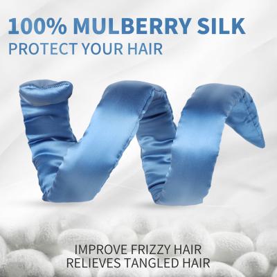 Cina Bigodino 100% di capelli Heatless del bigodino di capelli della seta di gelso con Scrunchies di seta in vendita