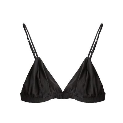 Cina Tessuto di seta leggero di gelso della biancheria intima delle donne della seta della pianura sexy del reggiseno in vendita