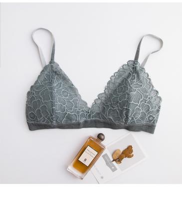 Cina Reggiseno sexy della seta di gelso della bella biancheria intima 19mm delle ragazze con la cinghia occidentale del pizzo in vendita
