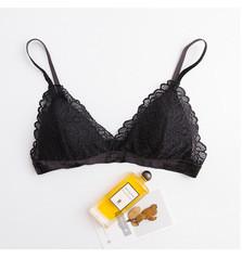 Cina Reggiseno sexy della seta di gelso della bella biancheria intima 19mm delle ragazze con la cinghia occidentale del pizzo in vendita