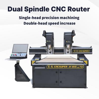 China Dual Head CNC Router Machine for Furniture Production for sale