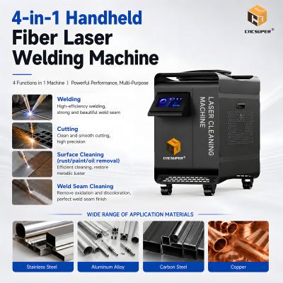 China Industrial 4‑in‑1 Handheld Fiber Laser Machine Weld Cut Rust Paint Seam Clean for sale