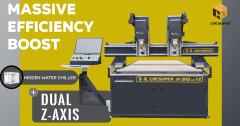 Dual Spindle CNC Router with Dual Z-Axis & 5.5KW Water Cooling