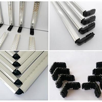 China Black Plastic Aluminium Spacer Bar Insulating Glass Steel Corner Key Connector for sale