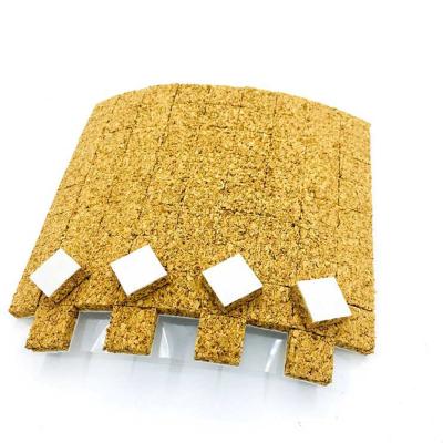 China Tempered Glass Protection Insulating Glass Anti Slip Isolation Single Side Backed Rubber Round Cork Pads Strong Adhesion for sale