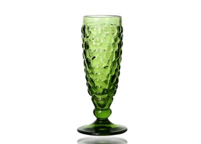 Cina La mano verde d'annata ha premuto i vetri di vino 9oz Crystal Wine Goblets in vendita