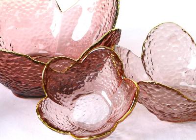 China 16cm Sakura Shaped Solid Colored Glass Saladekom Dia 16cm Te koop