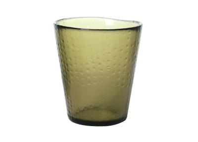 China De hand drukte de 95mm Gekleurde Houder van de Glaskaars met Aangepast Embleem Te koop