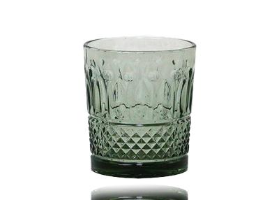 Cina La mano del CE ha sollecitato Amber Smoky Grey solida 9OZ Crystal Whiskey Glasses For Drinking in vendita