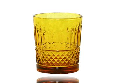 Cina La mano del CE ha sollecitato Amber Smoky Grey solida 9OZ Crystal Whiskey Glasses For Drinking in vendita