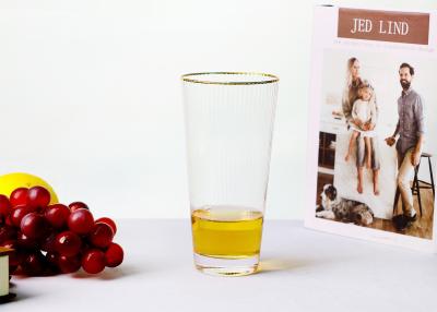 Cina Oro senza piombo Rim Crystal Drinking Glasses del CE in vendita