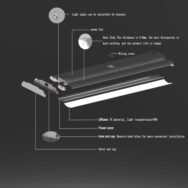 Quality Adjustable 4ft Led High Bay Lights Smart Control With Dimming Sensor Function for sale