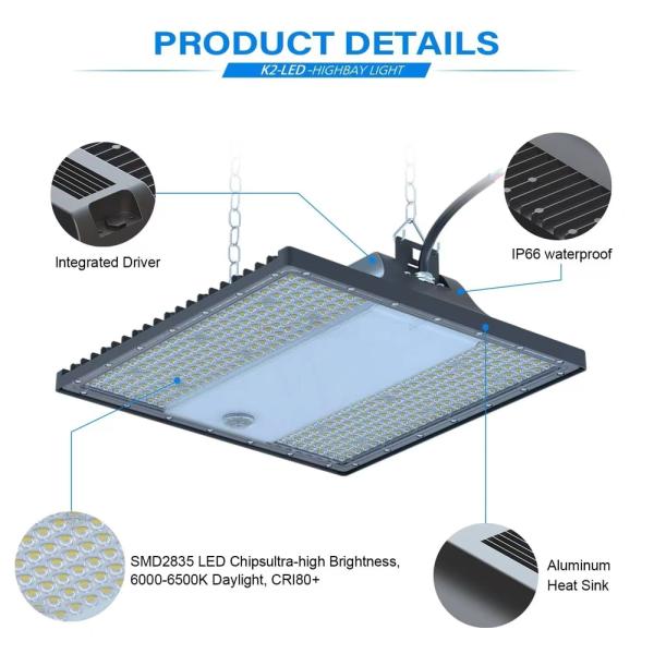 Quality 190LM/W High Bay Linear Led Lights IP66 Waterproof Led Linear High Bay Fixture for sale
