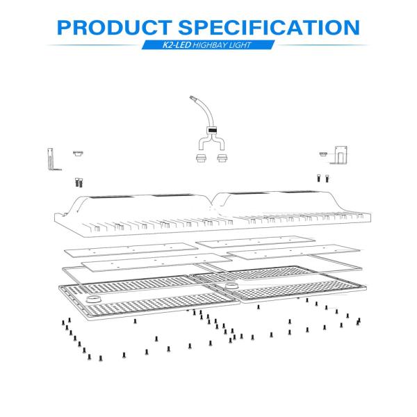 Quality 190LM/W High Bay Linear Led Lights IP66 Waterproof Led Linear High Bay Fixture for sale