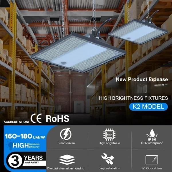 Quality 3CCT Switchable LED Linear High Bay Light 190LM/W 200w Dimmable for sale