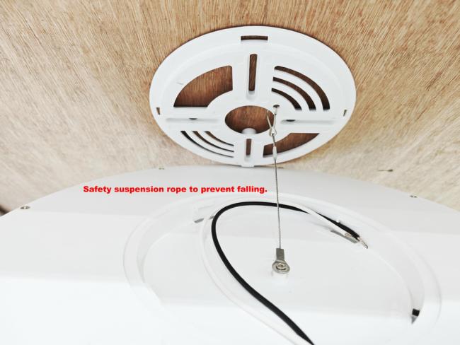 ETL LED ceiling light fitting - installation view