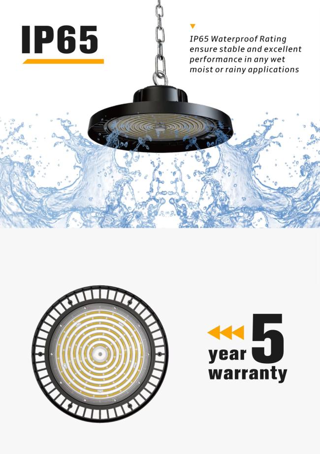 200W IP65 LED High Bay Light - side view