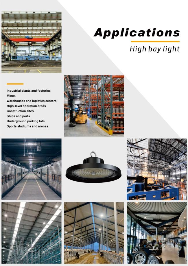 500W UFO LED High Bay Light - Installation Example