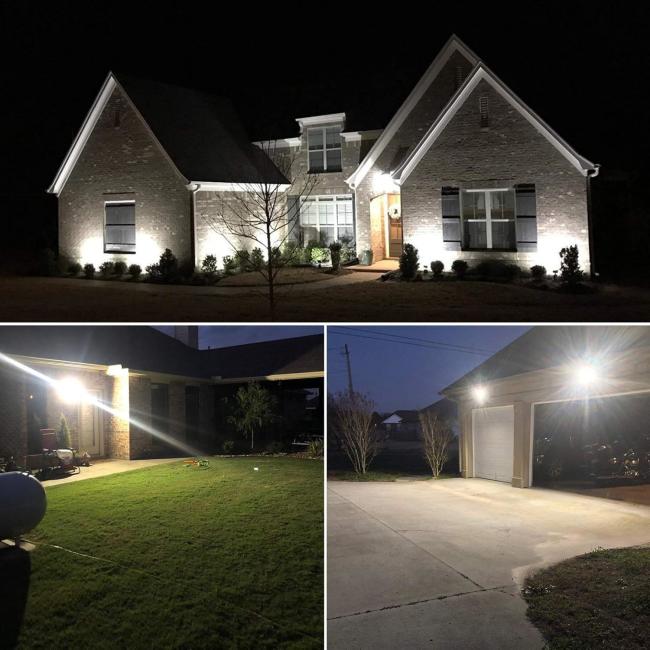 18W LED Flood Light side view showing mounting bracket