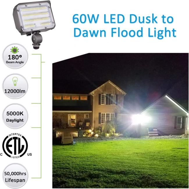 18W LED Flood Light front view showing bronze housing