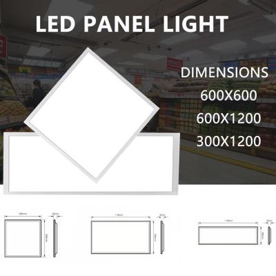 中国 1200x300 フラットLEDライト オフィス フリーフラッキング 天井パネルライト 暗くする機能 販売のため