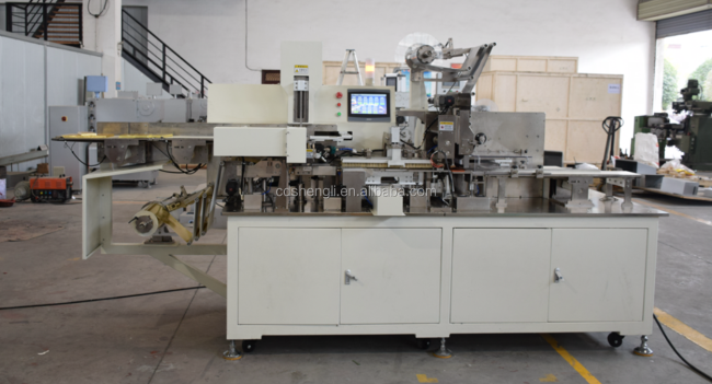 Chocolate wrapping machine side operational view