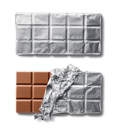 Finished chocolate bar packaging samples