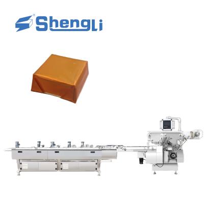 China Heat Sealing Chocolate Packaging Machine 200ppm BOPP Film Bar Wrapping Machine for sale