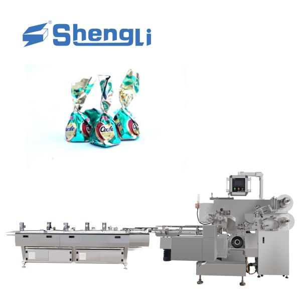 Quality Automatic High-Accuracy Twist Packing Machine with PLC+Servo+Touch Screen for 200-260 pics/min Chocolate Wrapping for sale