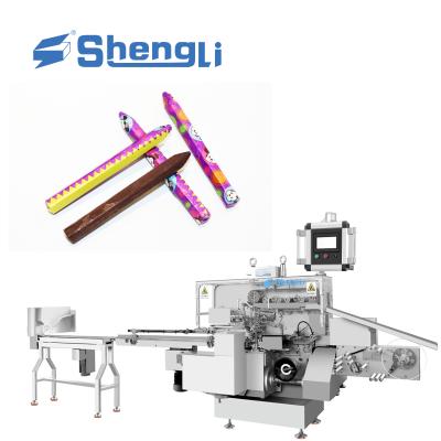 China Automatic Chocolate Foil Wrapping Machine with High-Speed Packing (200pcs/min), Precise Foil Wrapping For Chocolate Pencil for sale