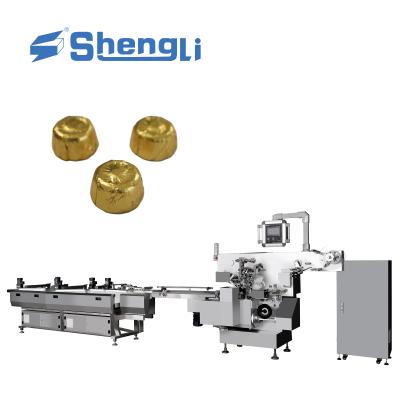 China Chocolate Wrapping Machine with Integrated Labeling Unit for Simplified Operation and Cost Savings for sale