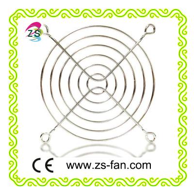 China electric fan parts 90mm Chrome Metal Fan Grill for 9225 cooling fan for sale
